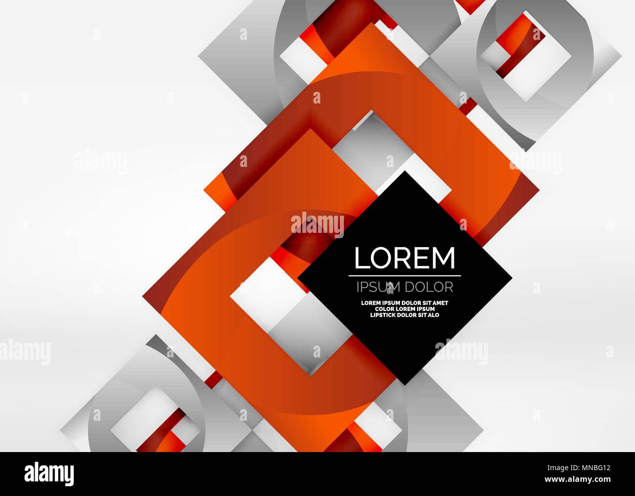 Squares geometric shapes in light grey 3d space. Squares geometric ...