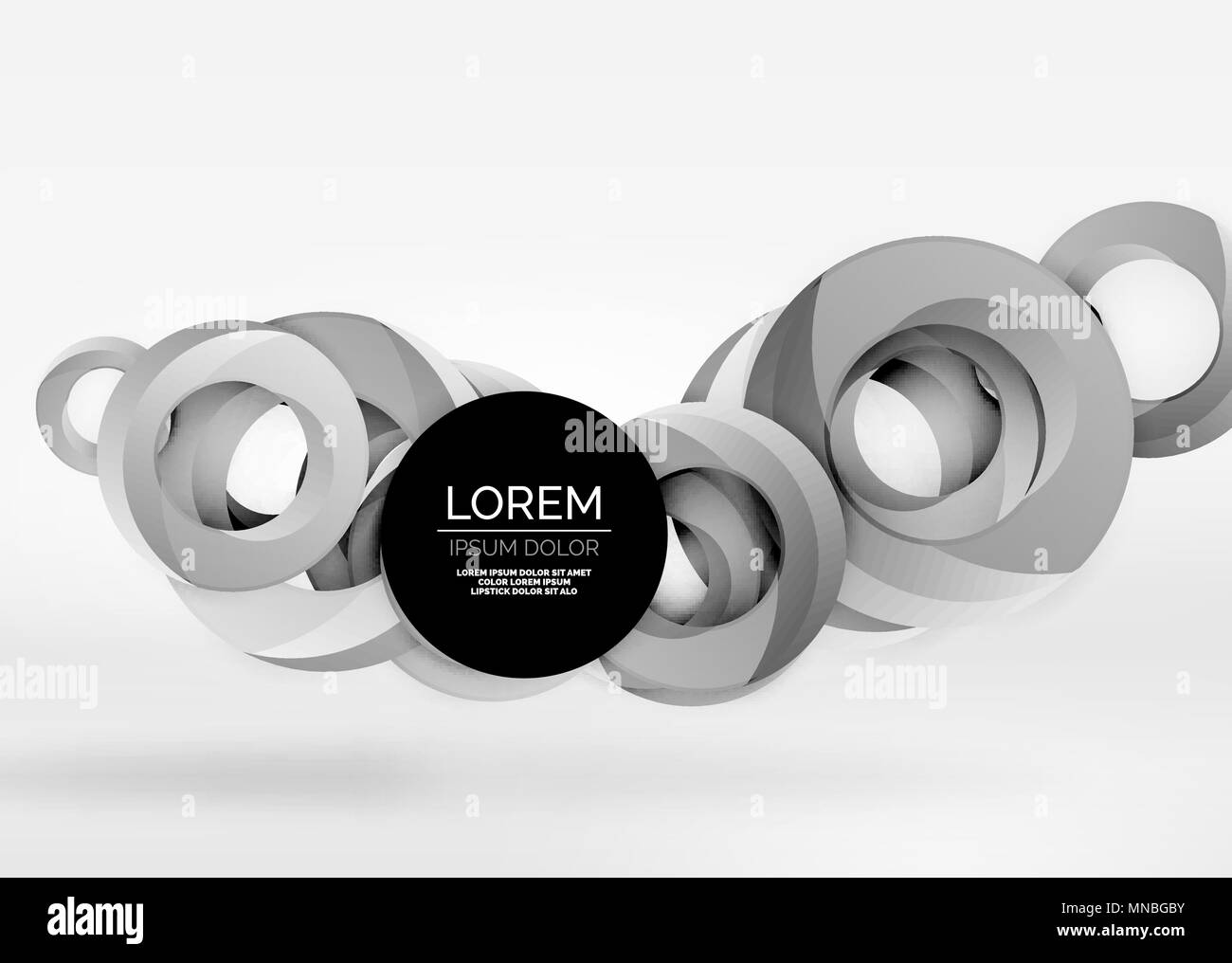 Modern 3d ring vector abstract background. Modern 3d ring composition ...