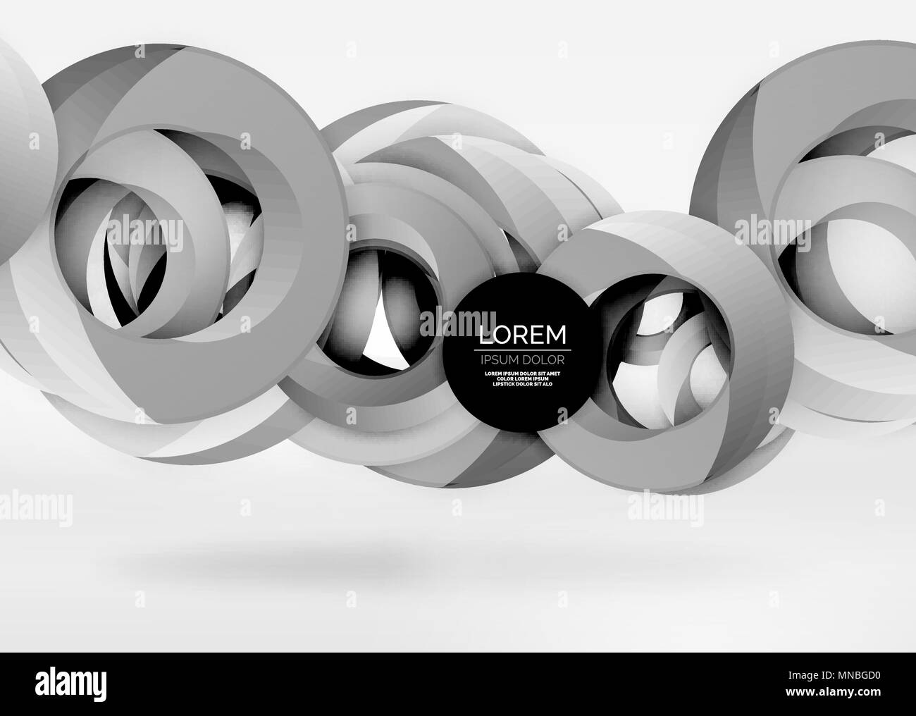 Modern 3d ring vector abstract background. Modern 3d ring composition ...