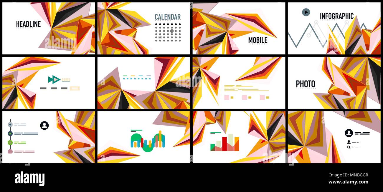 Modern triangle presentation template. Modern triangle presentation ...