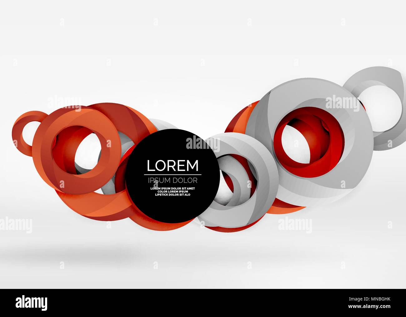 Modern 3d ring vector abstract background. Modern 3d ring composition ...