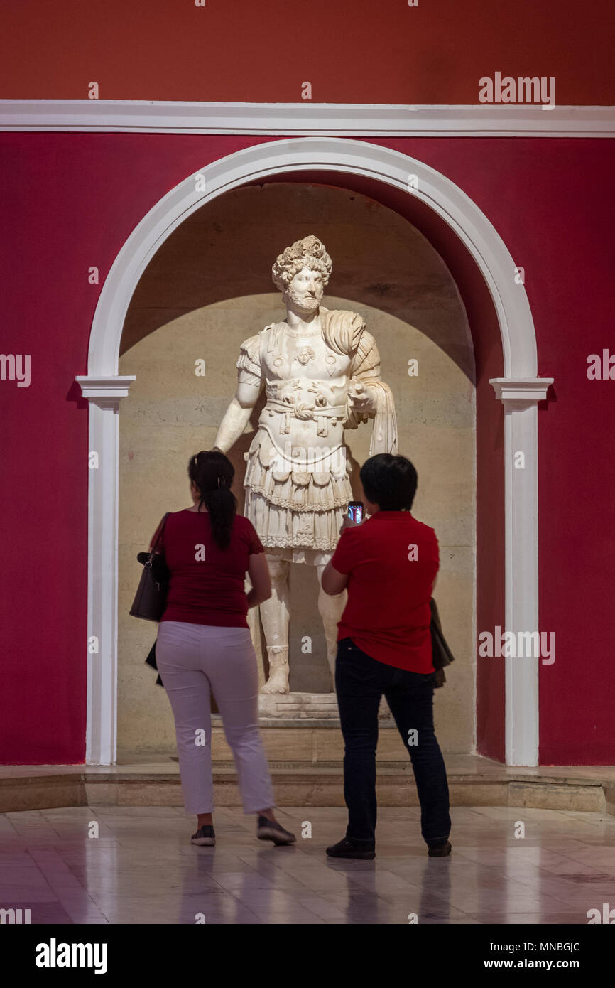 The hall of emperors in Antalya Archaeological Museum ,Antalya,Turkey ...
