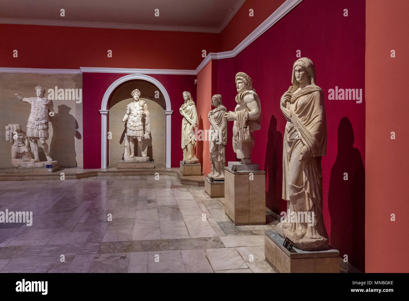 The hall of emperors in Antalya Archaeological Museum ,Antalya,Turkey ...