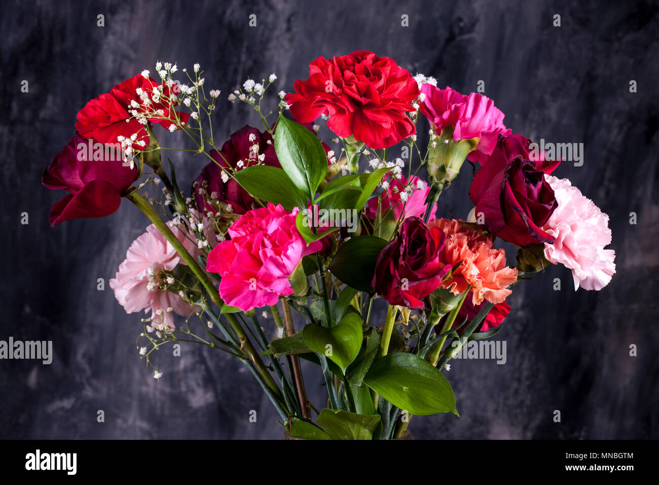 Carnations roses and foliage hi-res stock photography and images - Alamy