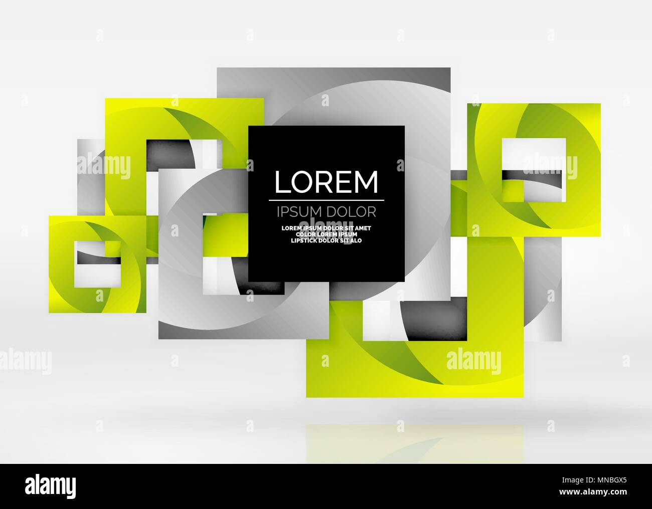 Squares geometric shapes in light grey 3d space. Squares geometric ...