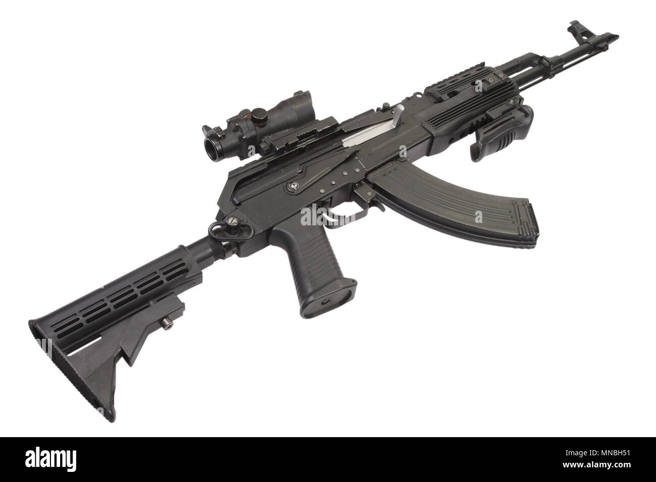 Modern Kalashnikov AK47 with tactical accessories Stock Photo - Alamy