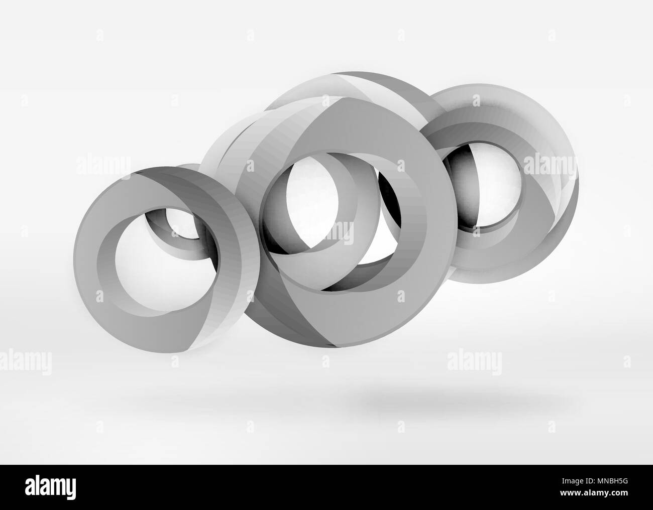 Modern 3d ring vector abstract background. Modern 3d ring composition ...