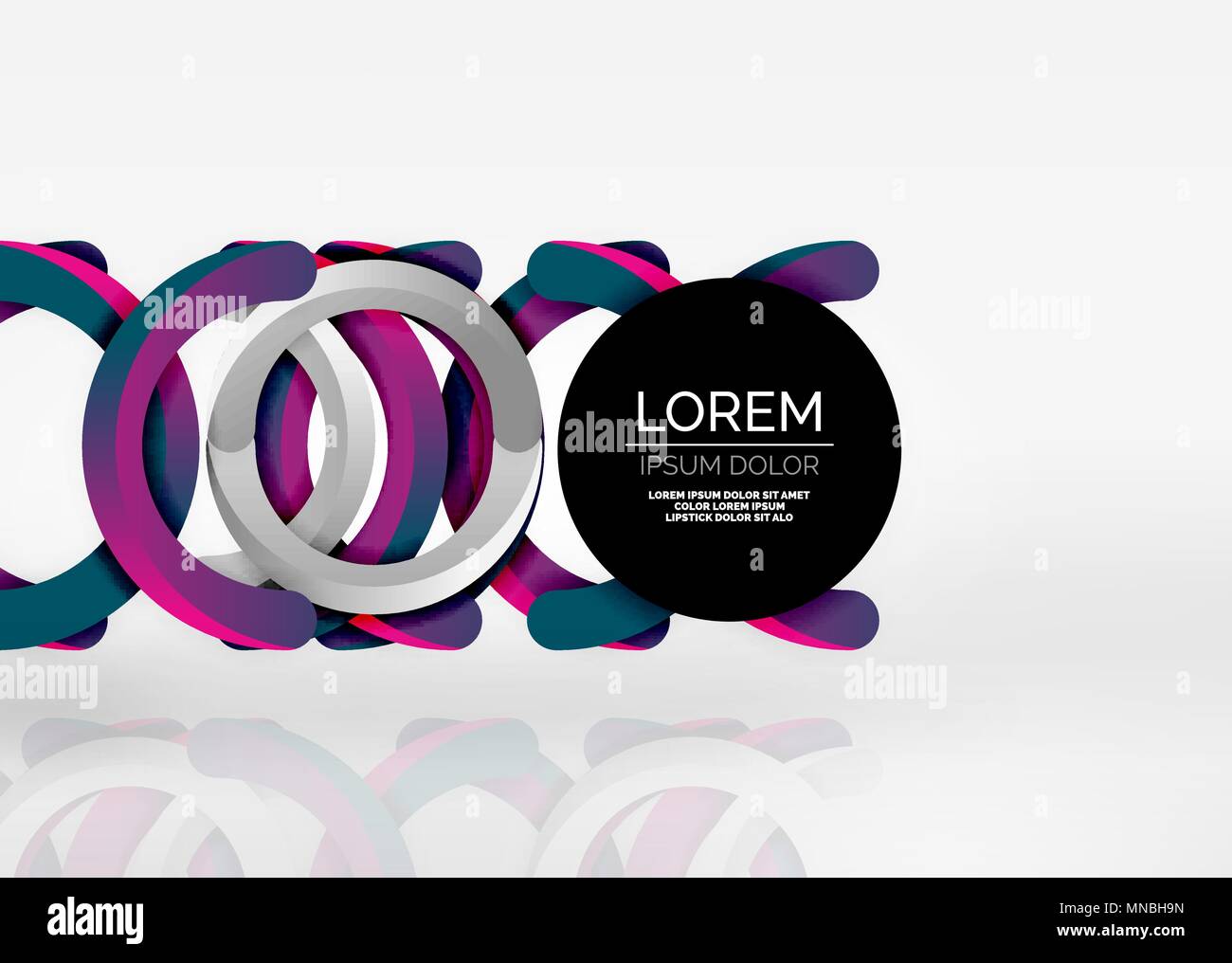 Modern 3d ring vector abstract background. Modern 3d ring composition ...