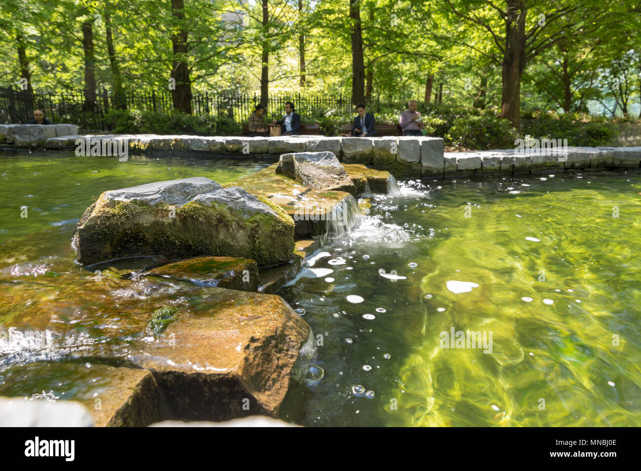 Ornamental Water Feature in a public park Stock Photo - Alamy