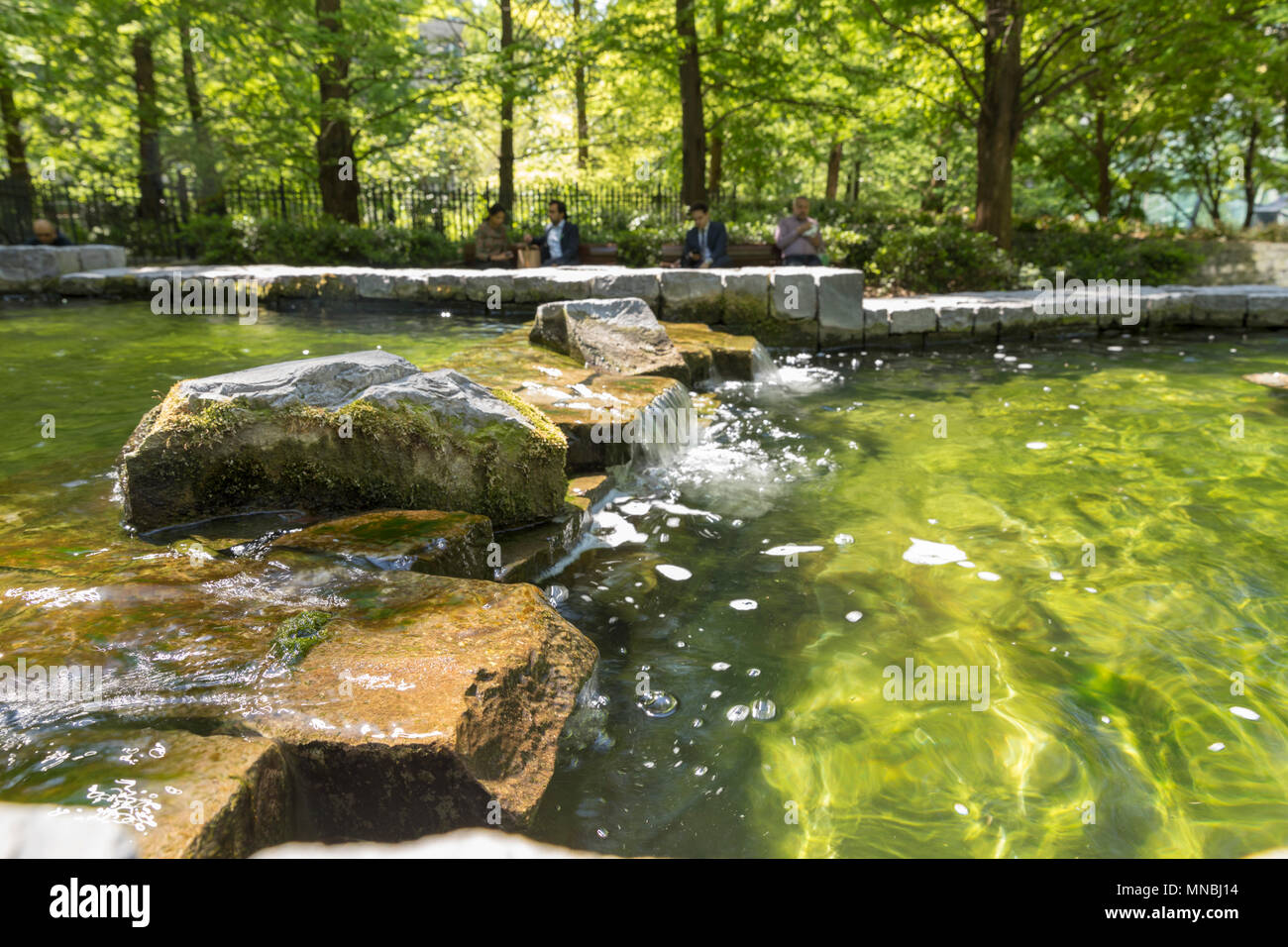 Ornamental Water Feature in a public park Stock Photo - Alamy