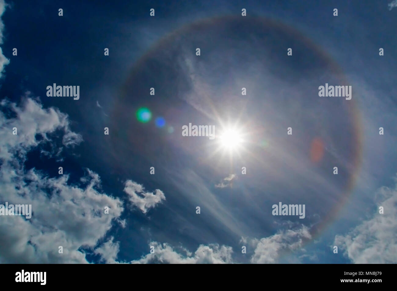 Halos are atmospheric phenomena created by light which is reflected or ...