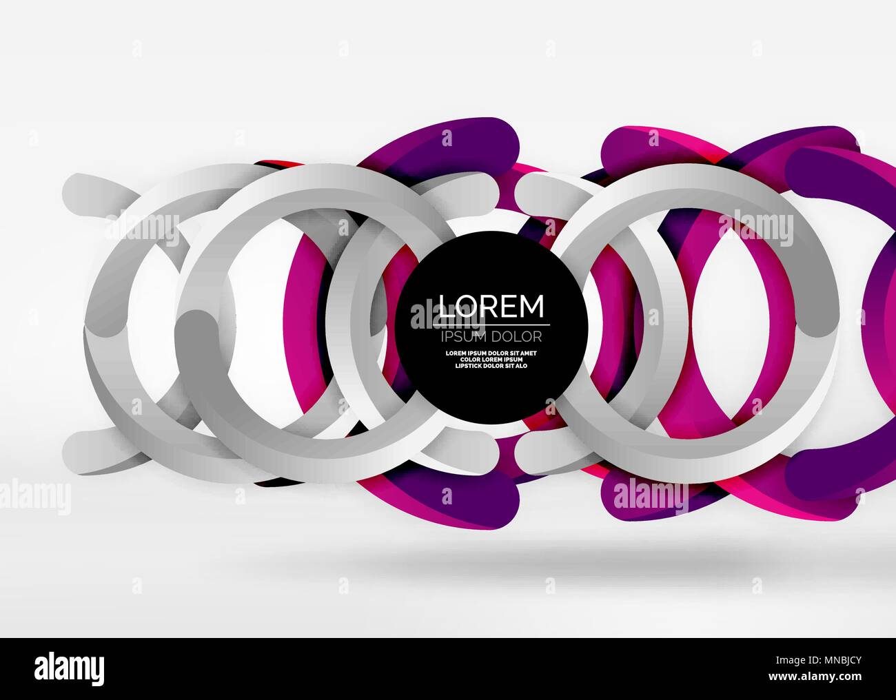 Modern 3d ring vector abstract background. Modern 3d ring composition ...