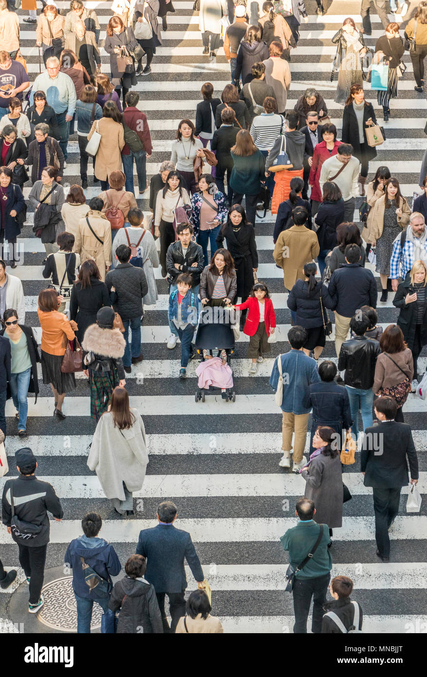 Busy street scene in Japanese capital city Tokyo Japan Stock Photo - Alamy