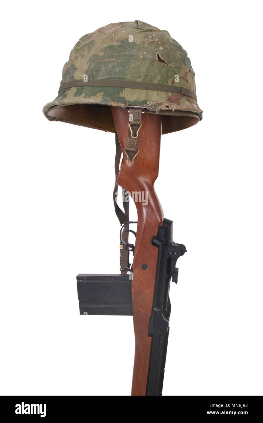Army Helmet And Gun