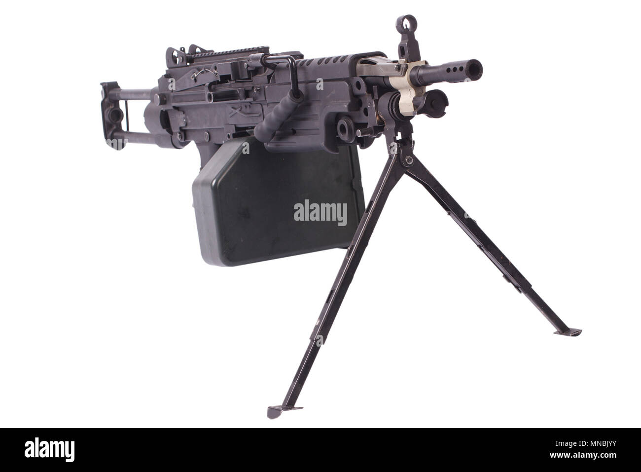 M249 machine gun isolated on white background Stock Photo - Alamy