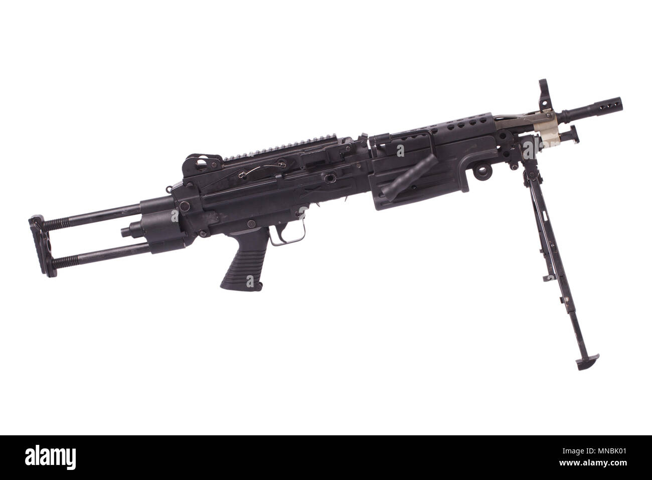 M249 machine gun isolated on white background Stock Photo - Alamy