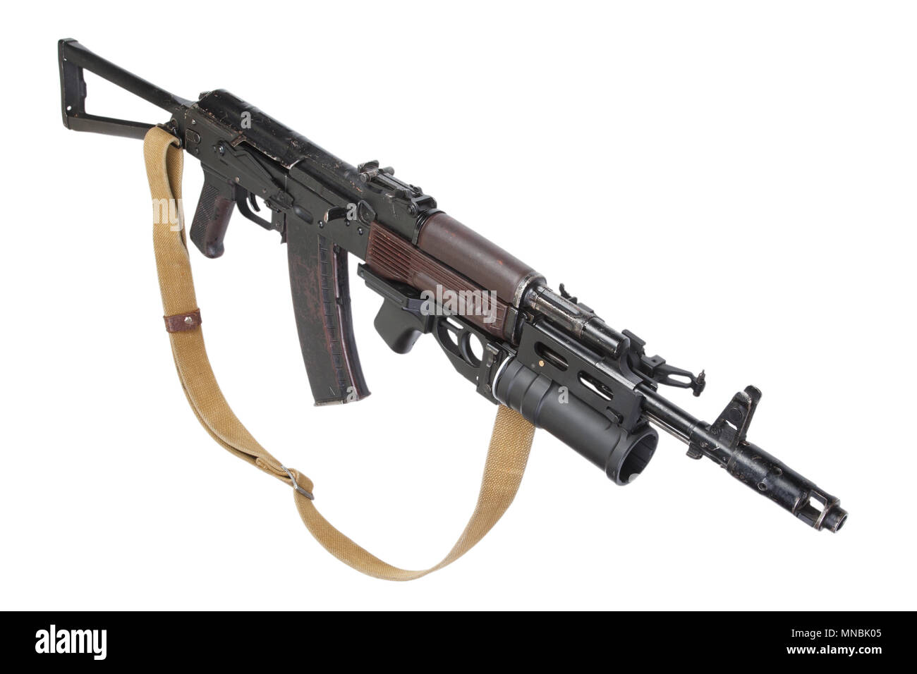 Kalashnikov AK with GP-25 grenade launcher isolated on white Stock ...