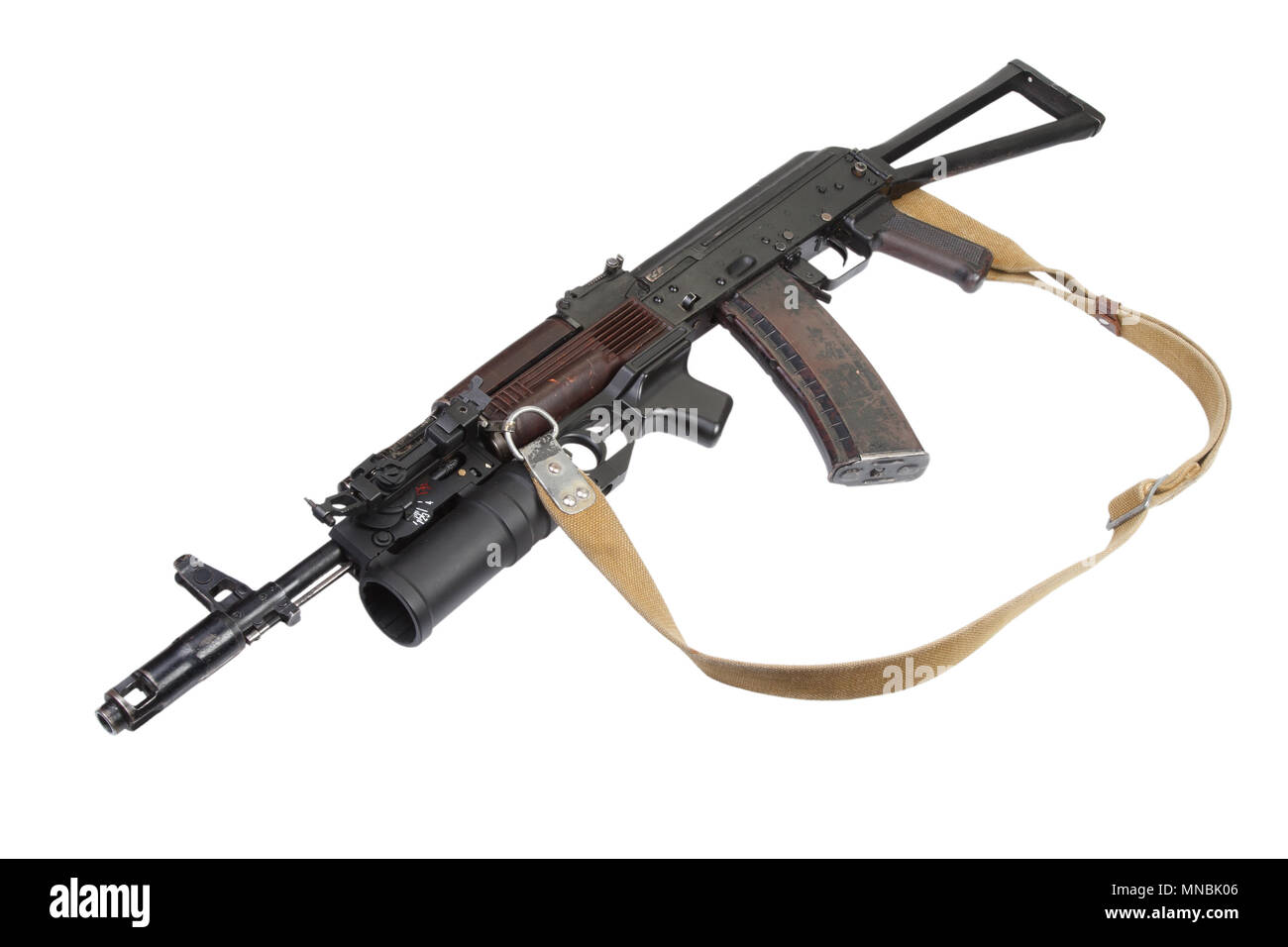 Kalashnikov AK with GP-25 grenade launcher isolated on white Stock ...