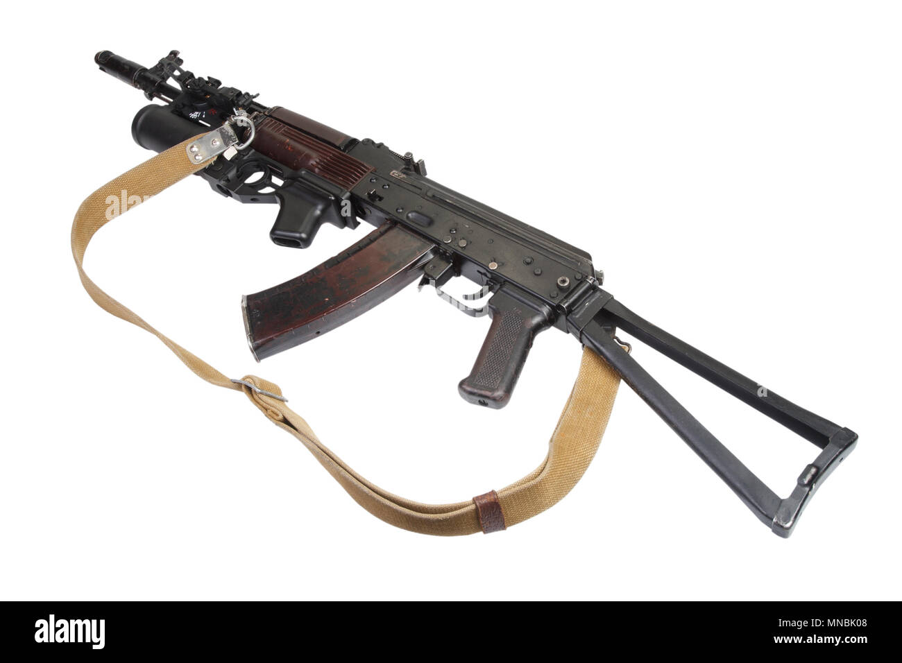 Kalashnikov AK with GP-25 grenade launcher isolated on white Stock ...