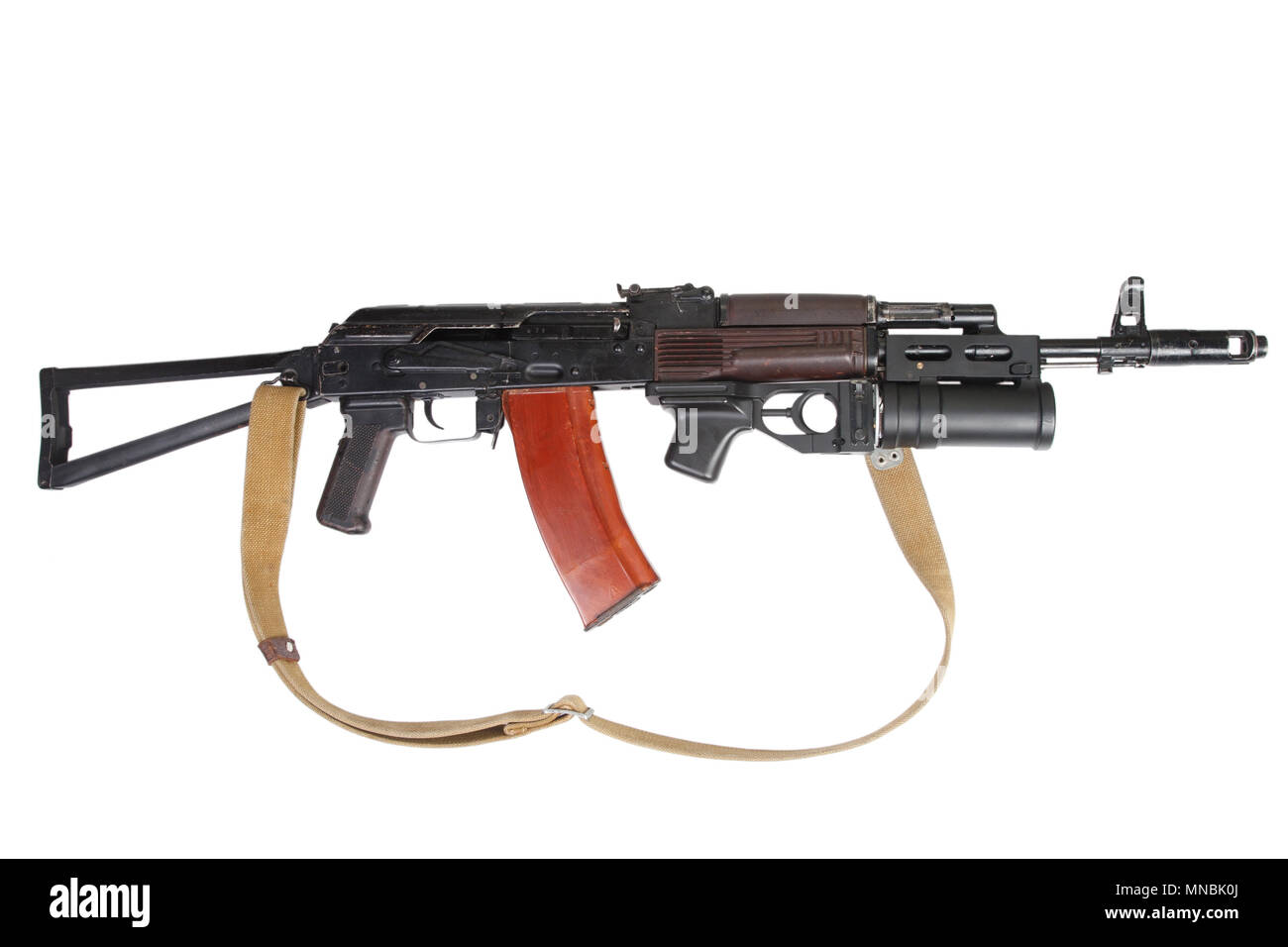 Kalashnikov AK with GP-25 grenade launcher isolated on white Stock ...