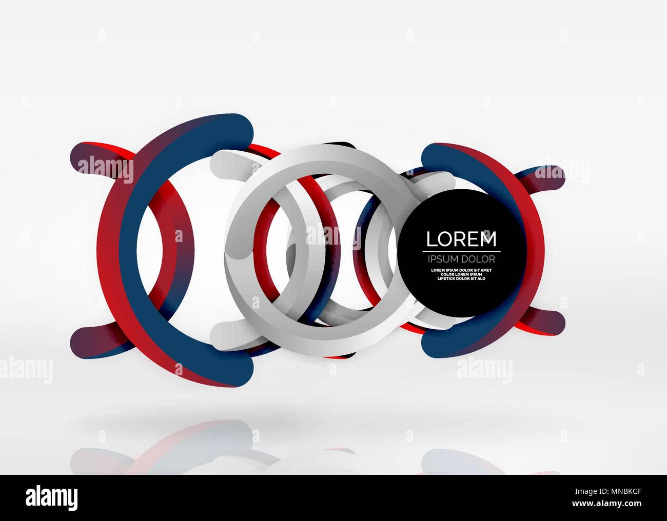 Modern 3d ring vector abstract background. Modern 3d ring composition ...