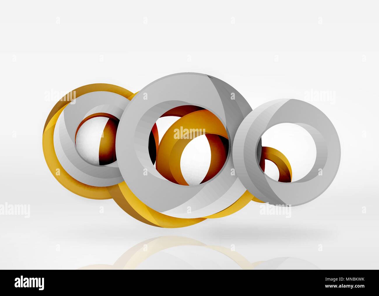 Modern 3d ring vector abstract background. Modern 3d ring composition ...
