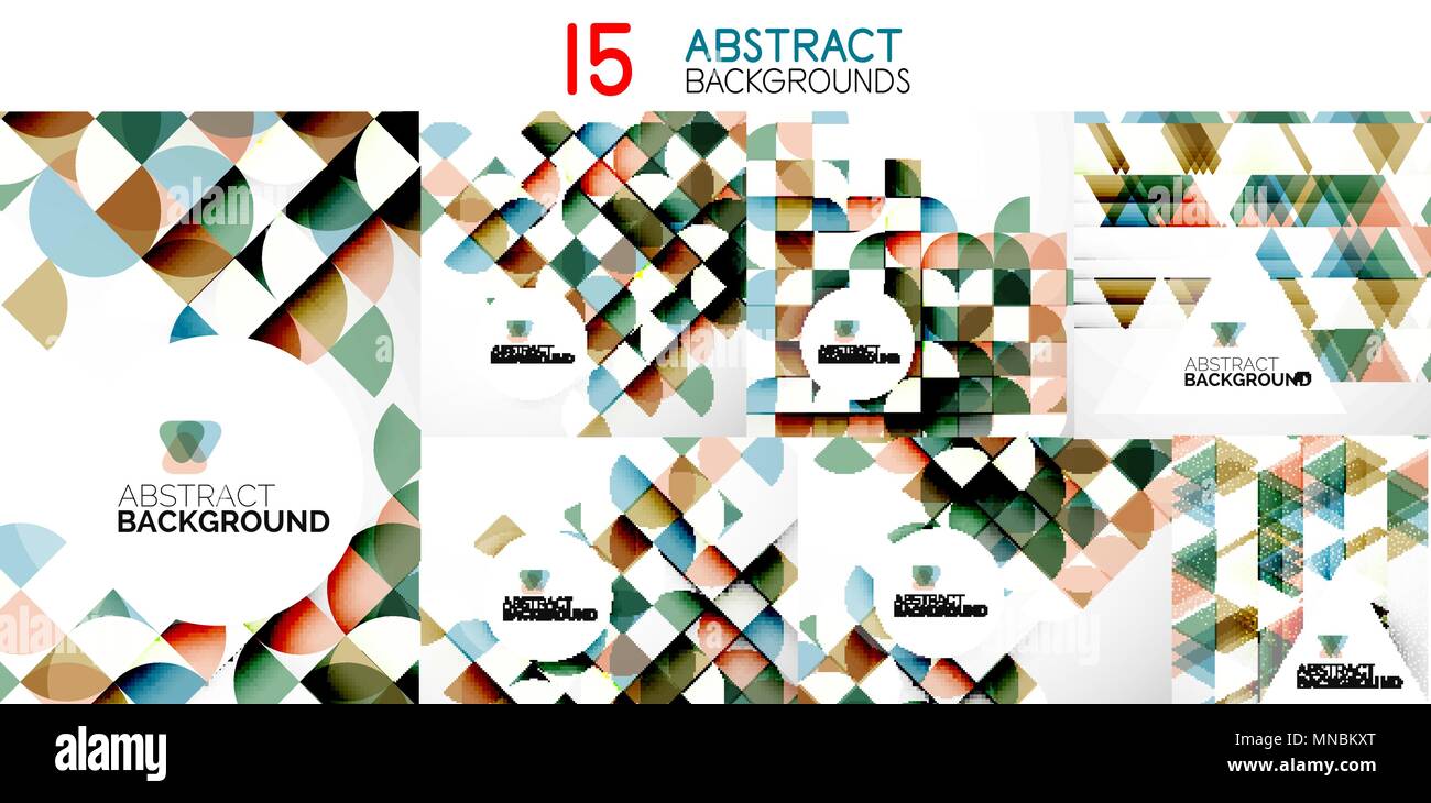 Set of geometric digital creative wallpapers. Set of geometric digital ...