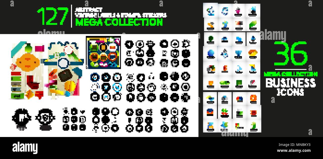 Vector vintage labels, sticker, stamps, price tags and other. Vector ...