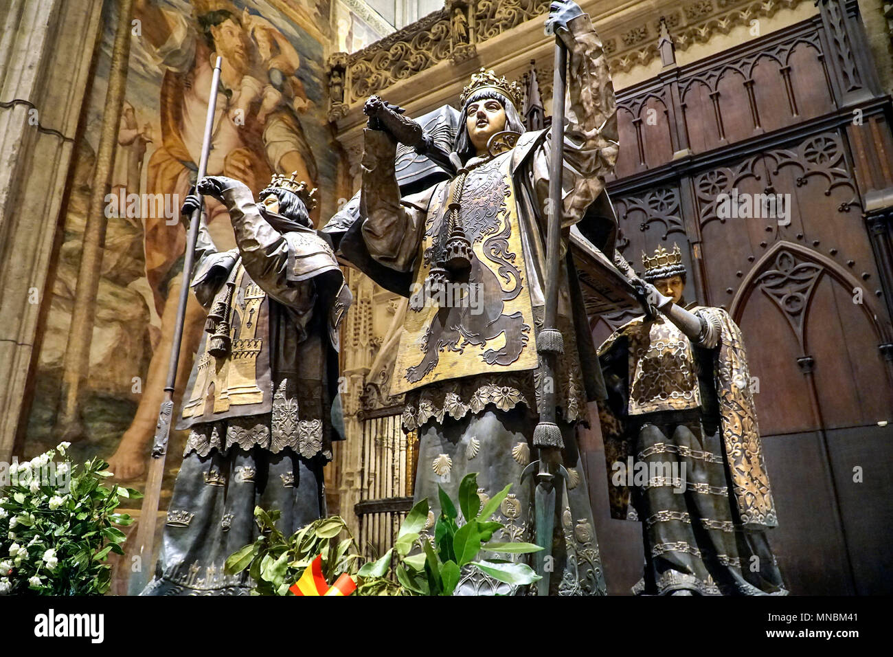 Seville cathedral tomb columbus hi-res stock photography and images - Alamy