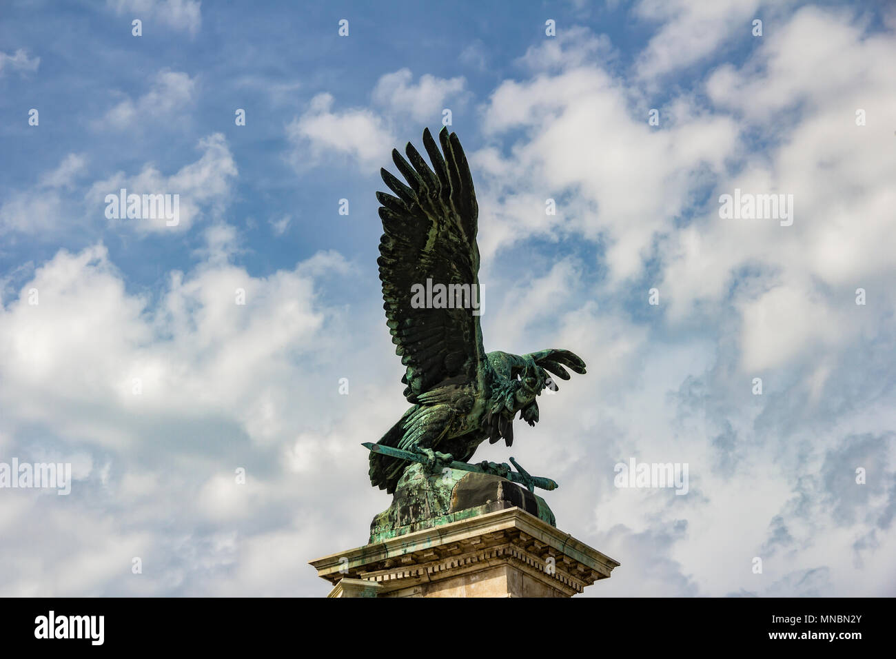 Statue hungarian turul bird sword hi-res stock photography and images ...
