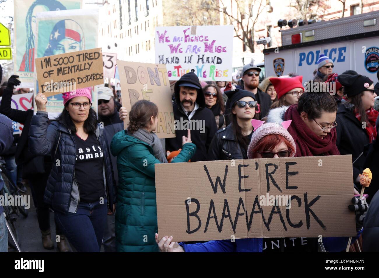 New York, USA. 15th. May, 2018. FILE PHOTO: A round-up of women protest ...