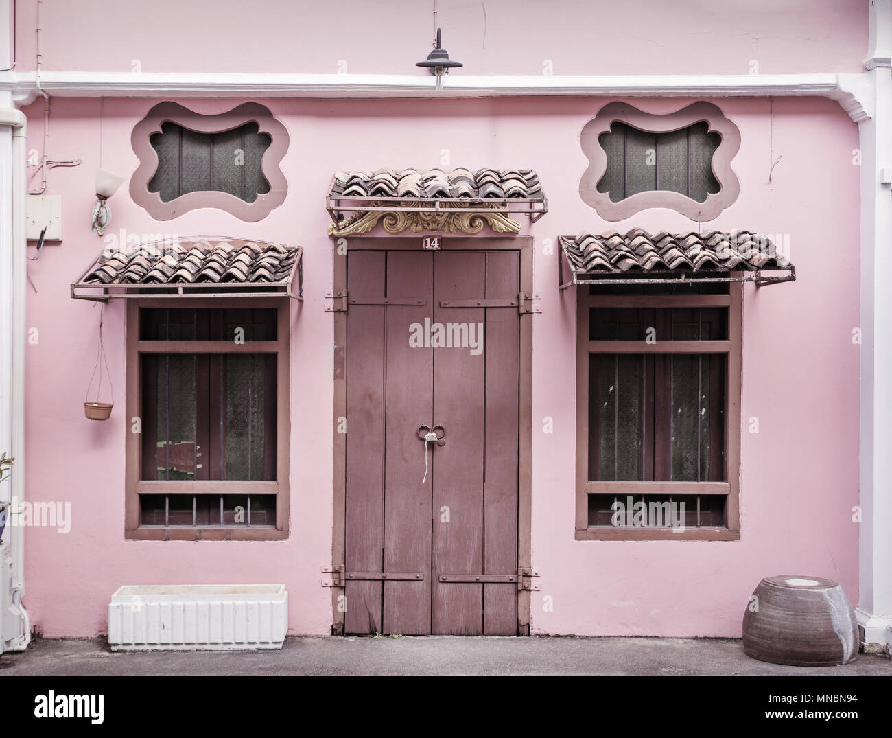 Pink wooden building hi-res stock photography and images - Alamy