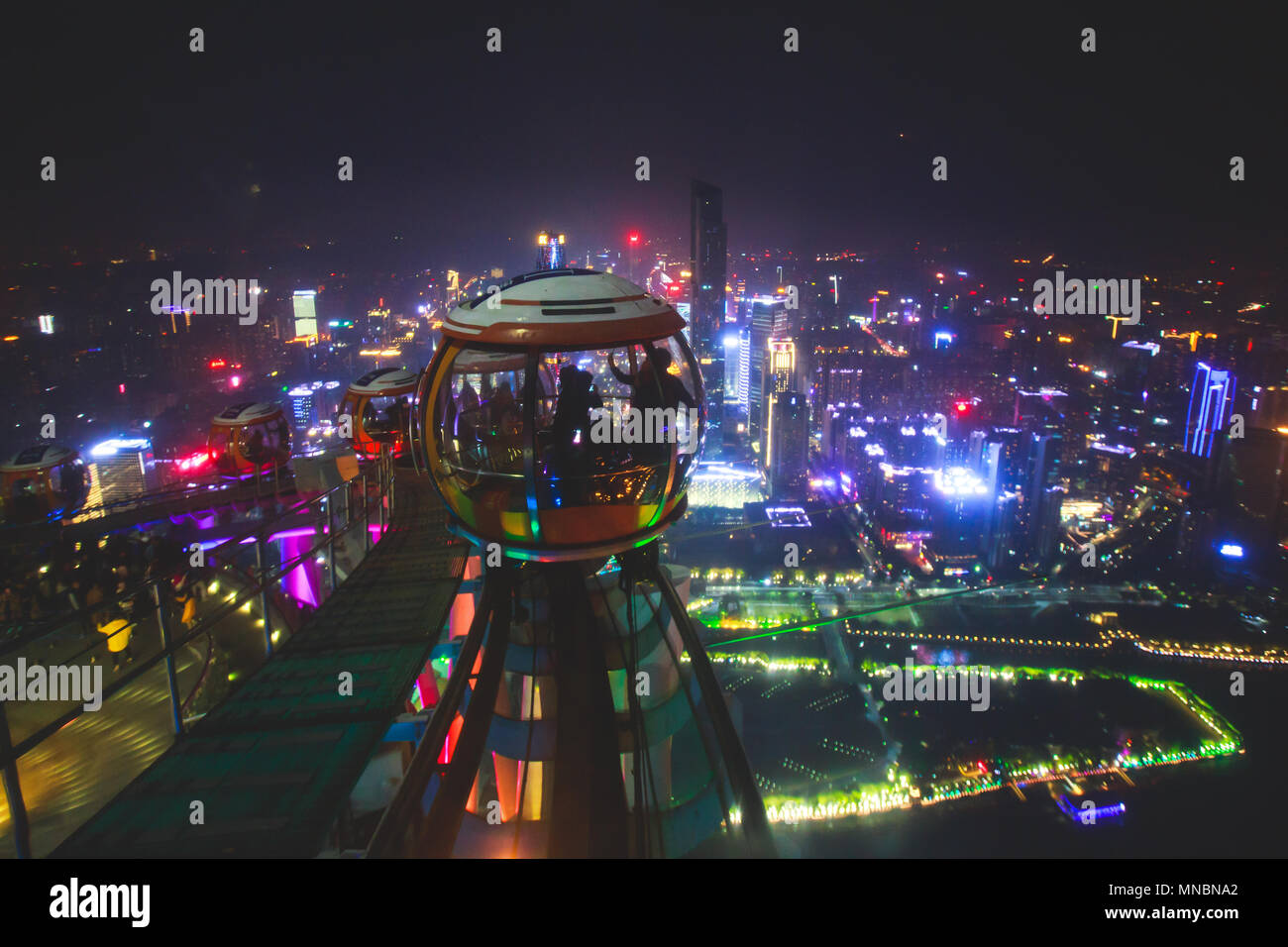 The construction of the pearl river new town hi-res stock photography ...