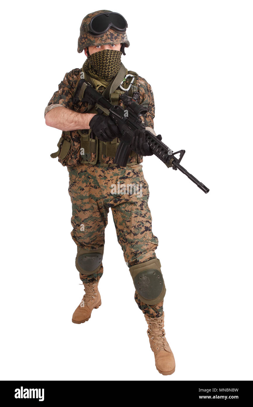 US MARINES with rifle Stock Photo - Alamy