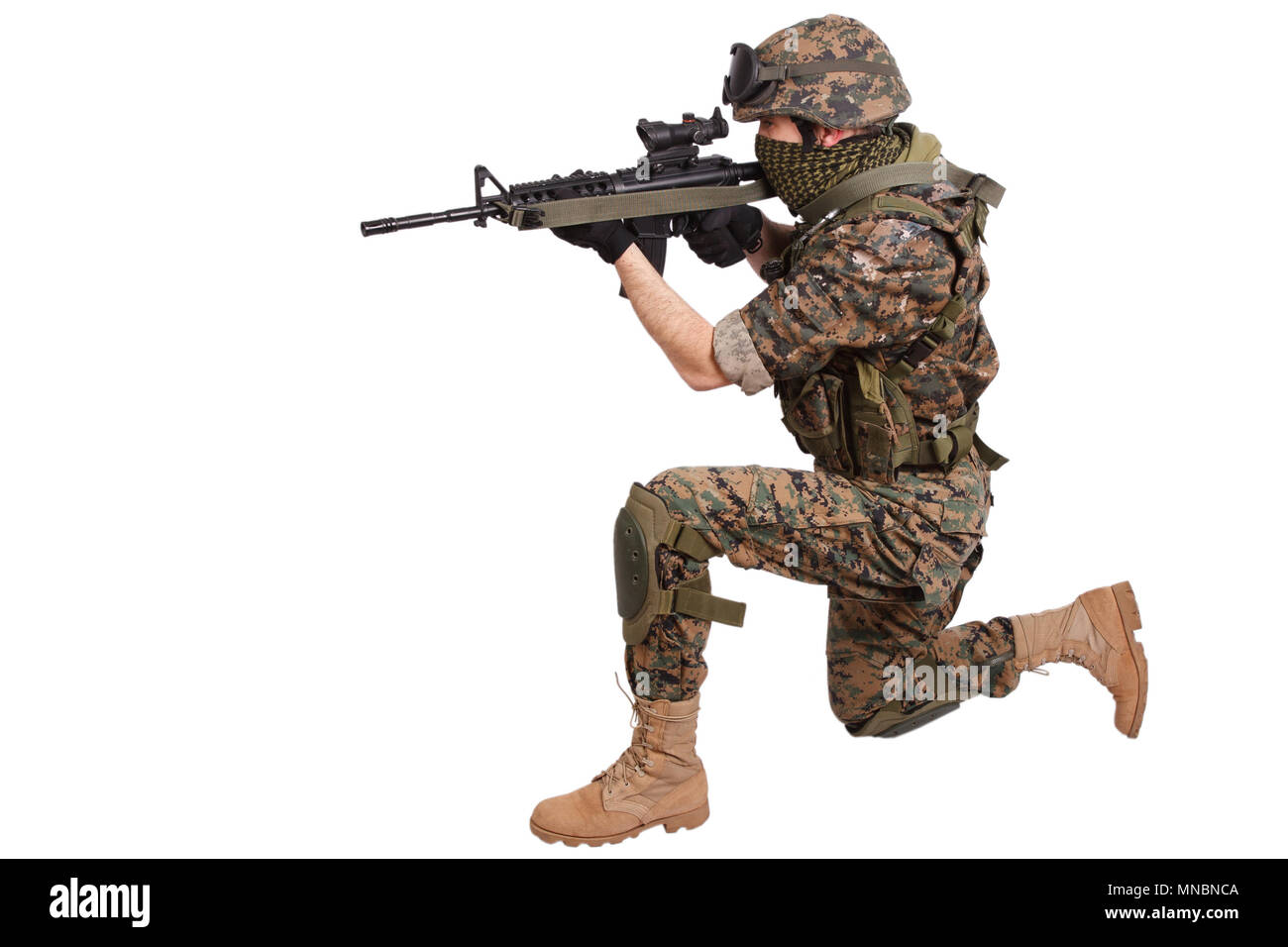 US MARINES with rifle Stock Photo - Alamy