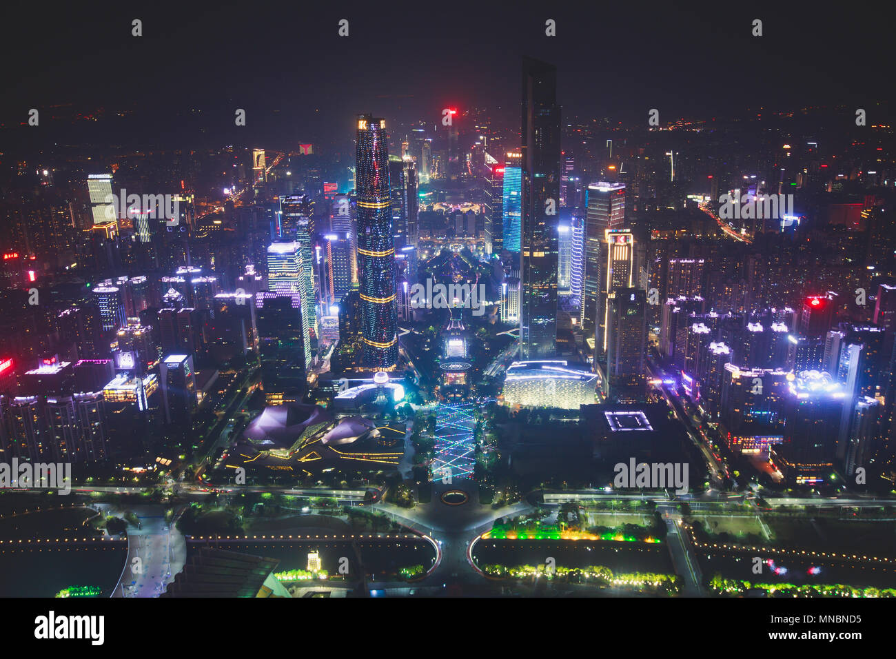 The construction of the pearl river new town hi-res stock photography ...