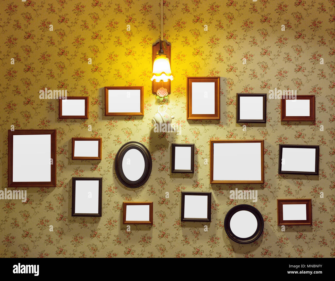 Empty pictures in a vintage interior Stock Photo - Alamy