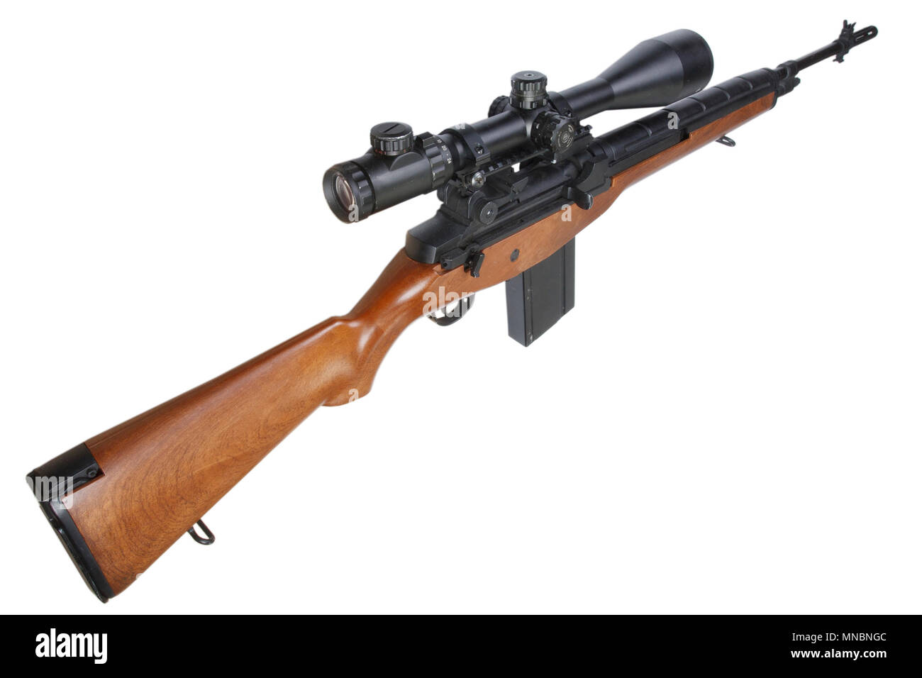 M14 sniper rifle isolated Stock Photo - Alamy