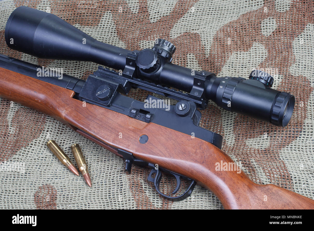 background with M14 sniper rifle Stock Photo - Alamy