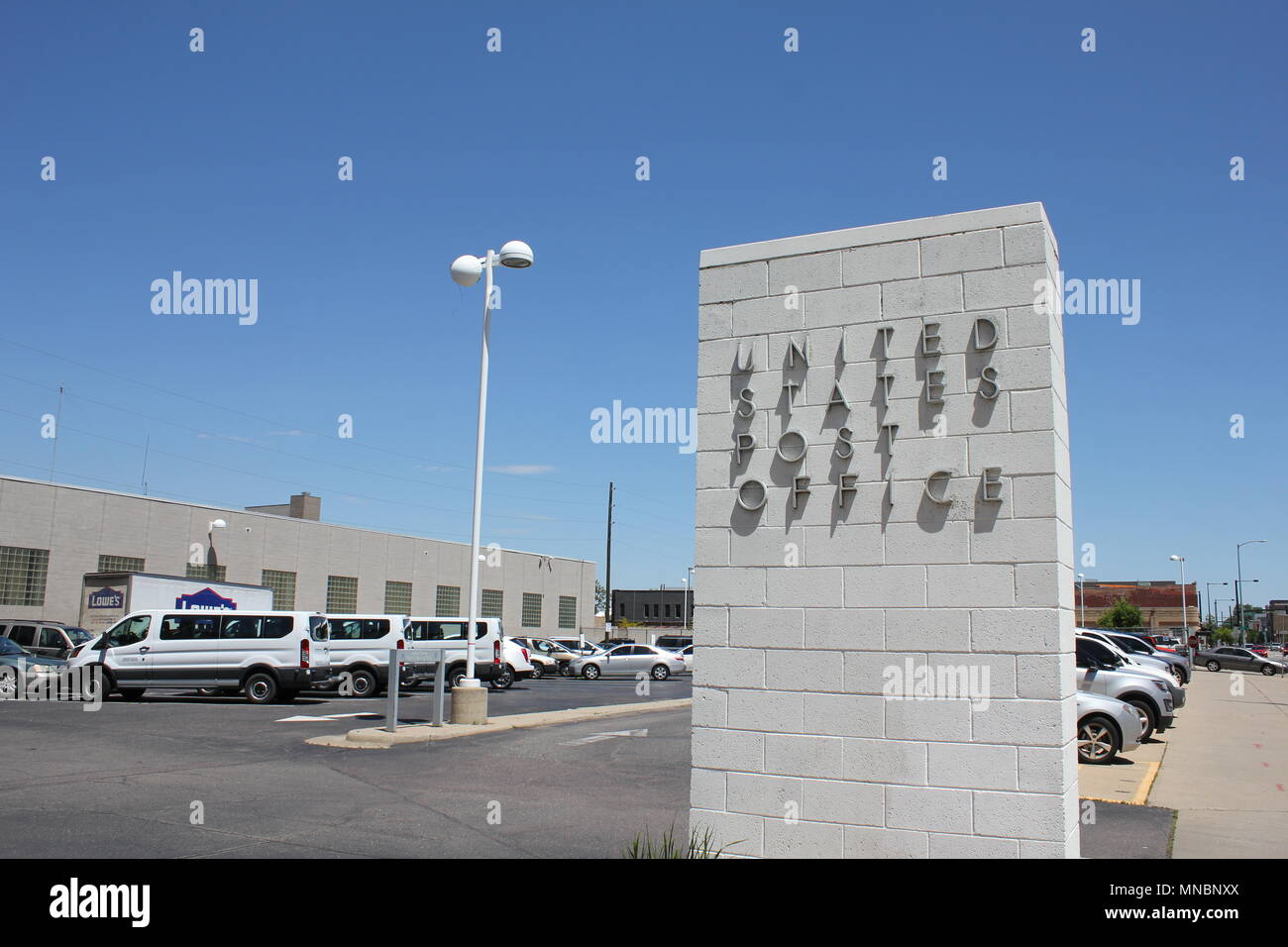 United States Post Office Sign, Downtown Denver, Colorado, USA Stock ...