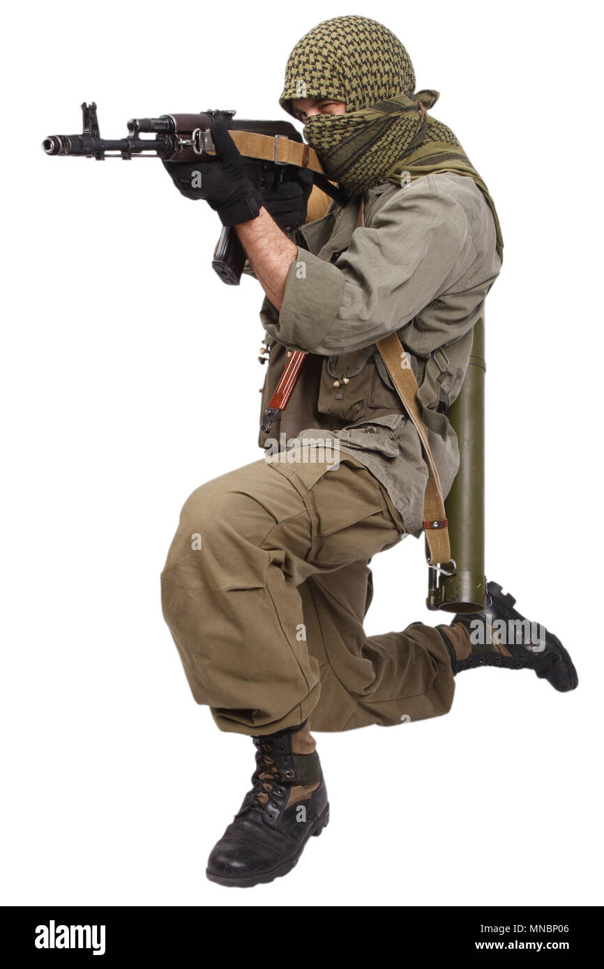 mercenary with AK 47 Stock Photo - Alamy
