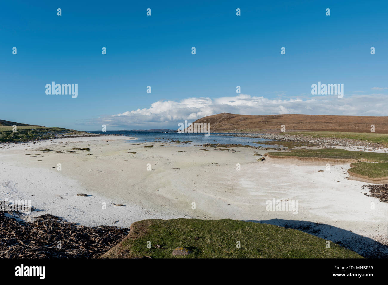 White sand beach at Opinan, Achnasheen, Wester Ross, Highlands ...