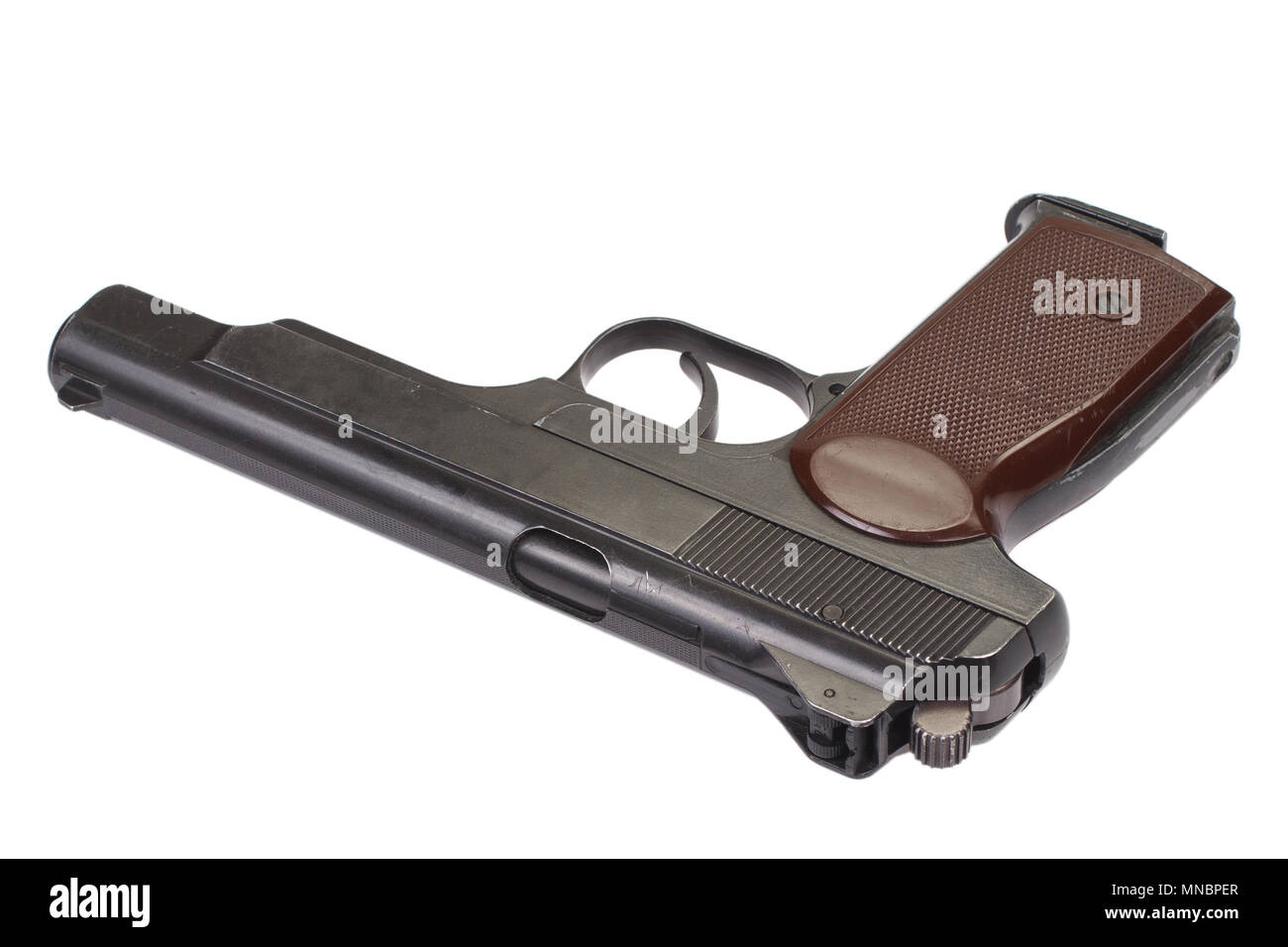 Stechkin automatic pistol APS isolated on white Stock Photo - Alamy