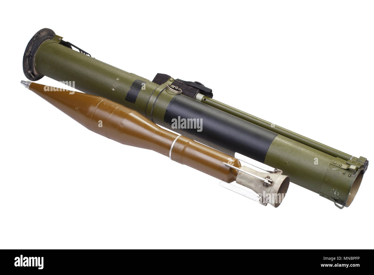 anti-tank rocket propelled grenade launcher with HEAT grenade Stock ...