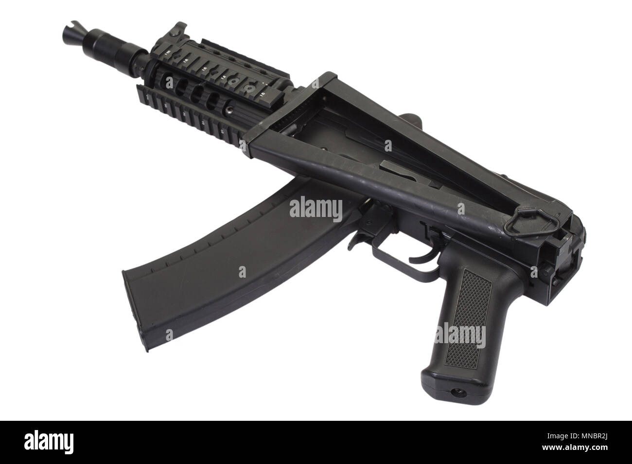 Kalashnikov AK47 short with modern update isolated on white Stock Photo ...