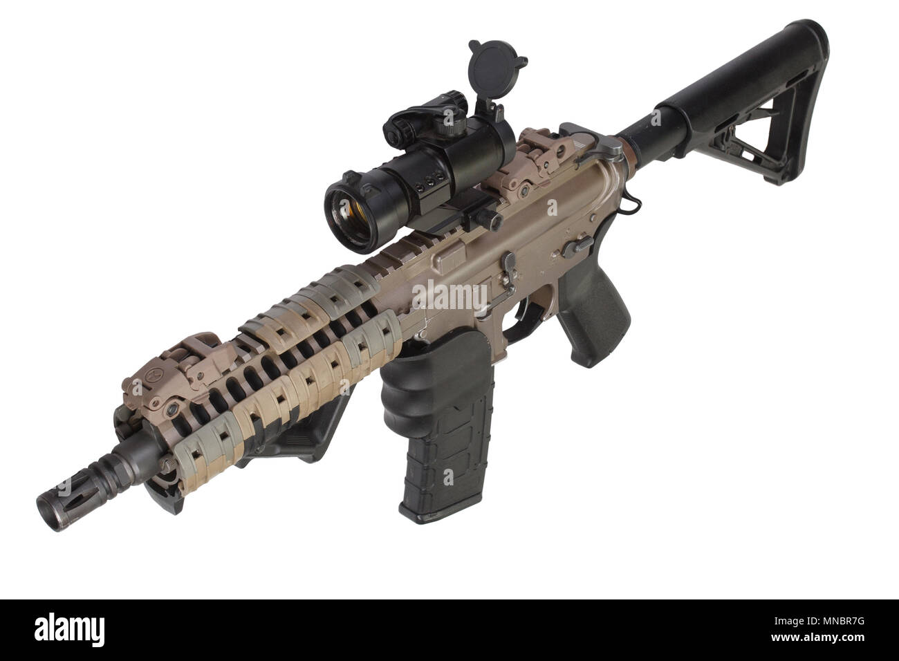 M4 special forces rifle isolated on a white background Stock Photo - Alamy