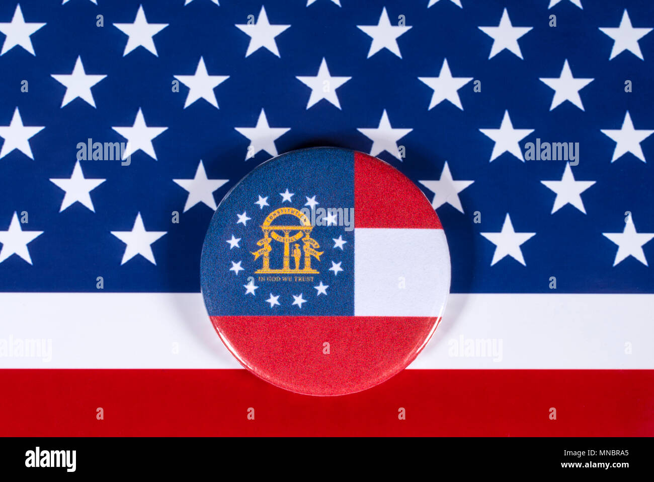 LONDON, UK - APRIL 27TH 2018: The symbol of the State of Georgia ...