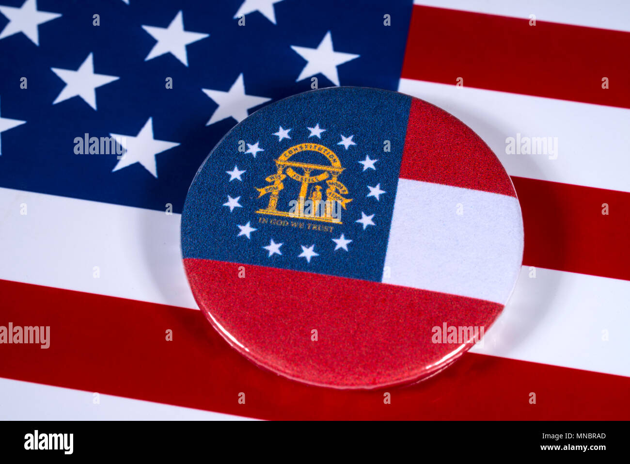 LONDON, UK - APRIL 27TH 2018: The symbol of the State of Georgia ...