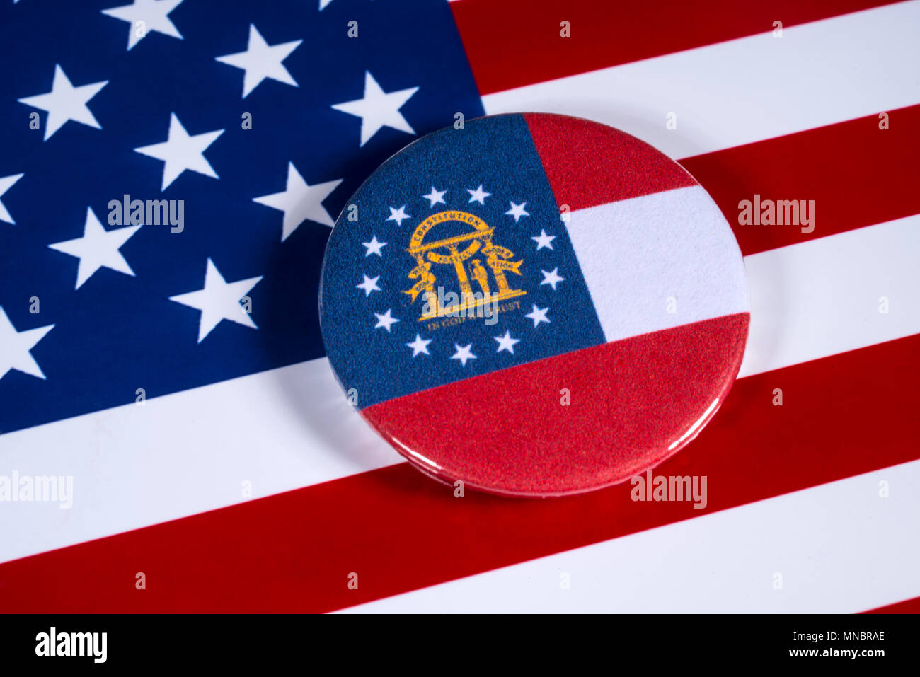 LONDON, UK - APRIL 27TH 2018: The symbol of the State of Georgia ...