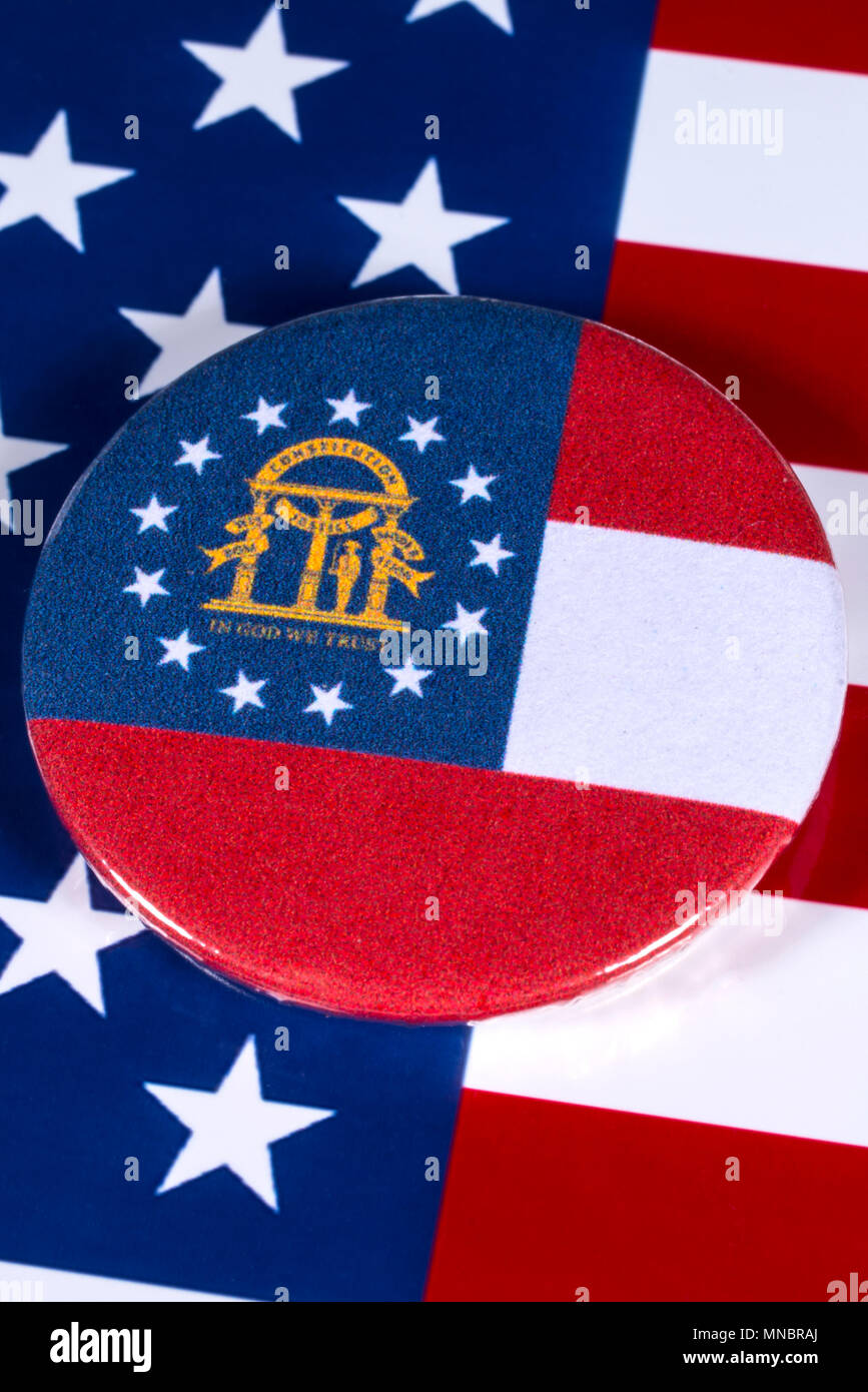 LONDON, UK - APRIL 27TH 2018: The symbol of the State of Georgia ...